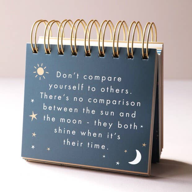 Weekly Positive Affirmations Flip Chart | Uplifting Floral Desk Gift ...